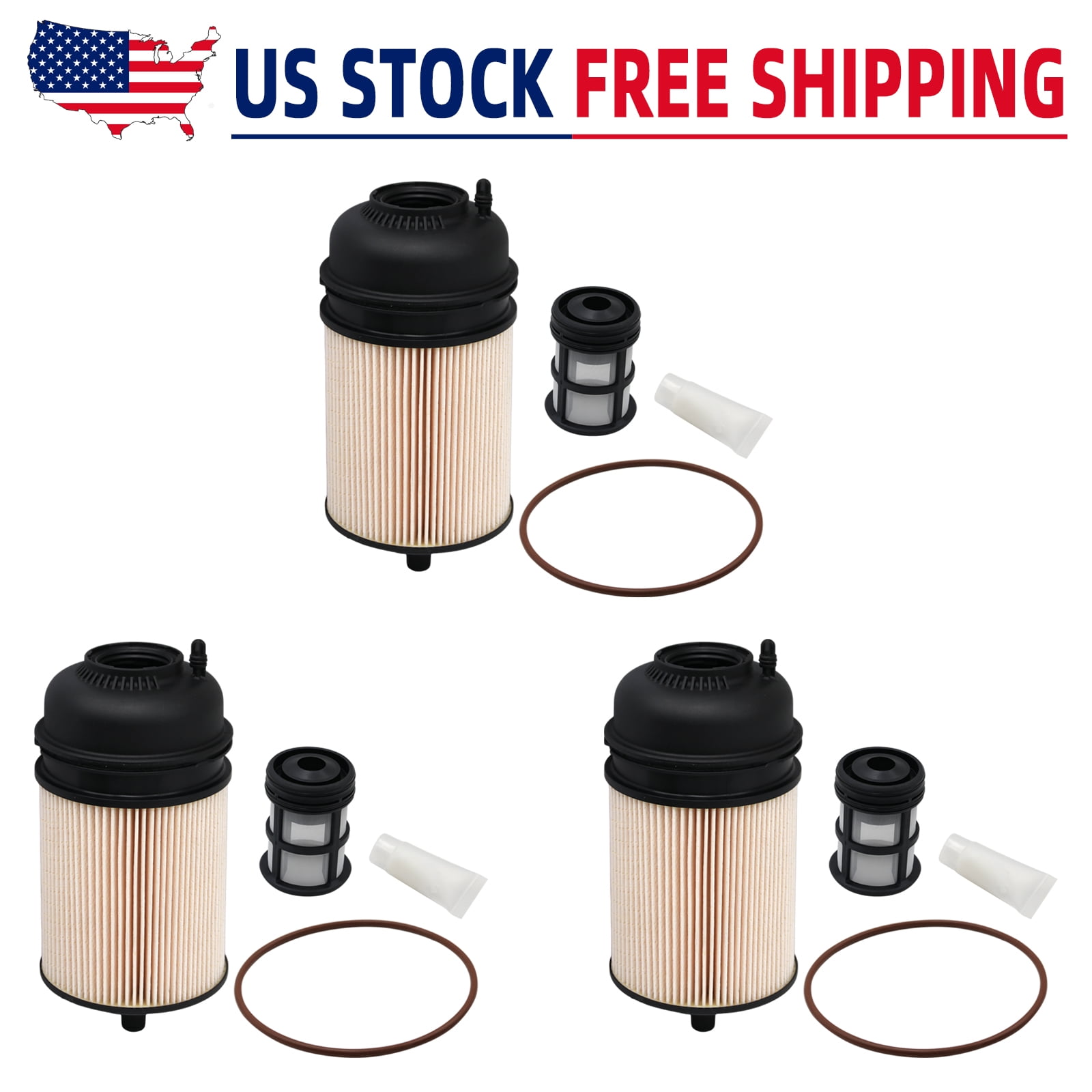 3Packs PF9908 Fuel Filter Element and Pre-screen Replacement for ...