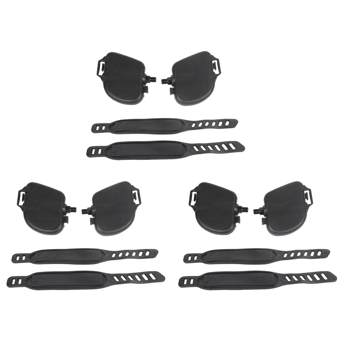 3Pair Exercise Bike Pedal Widened Bicycle with Straps for Stationary ...