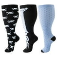 3Pair Plus Size Compression Socks for Women & Men，Circulation 20-30 ...