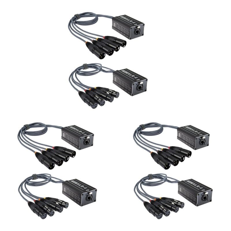 3Pair XLR Male/Female 4 Channel Snake 3Pin XLR/ to Ethercon RJ45 Cat5 ...