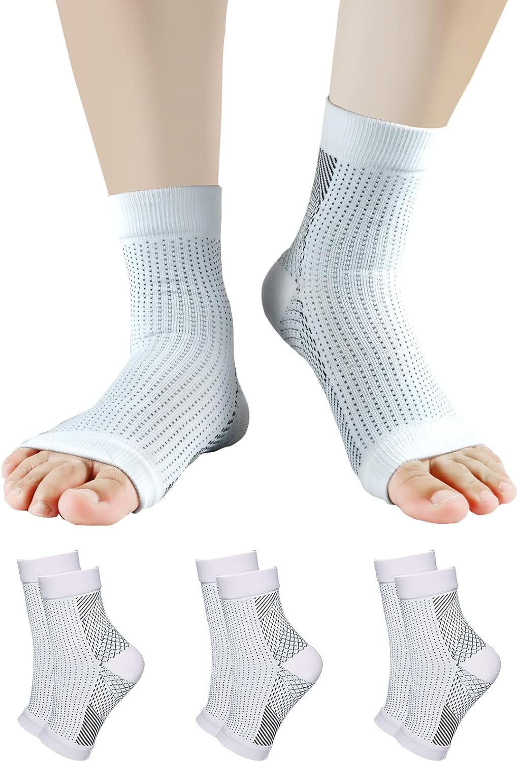 3Pairs/6Pairs Neuropathy Socks, Ankle Brace Socks and Tendonitis ...