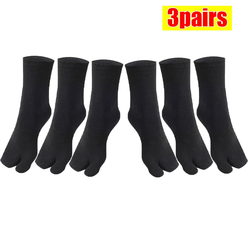 3Pairs=6Pcs Two-toe Socks Women Men Sweaty Nonslip Split Separate Tabi ...