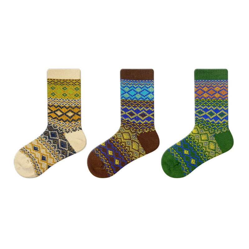 3Pairs/Lot Kids Long Socks Children Boys Girls Print Cotton Cute Knit ...