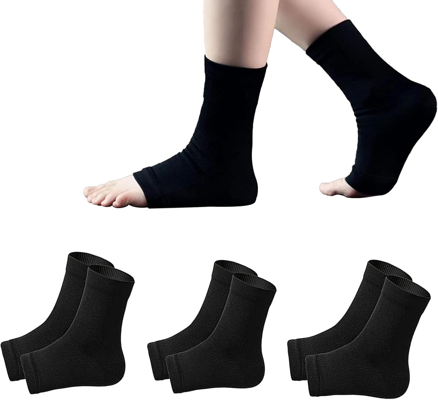3Pairs Neuropathy Socks, Ankle brace Socks and Tendonitis compression ...