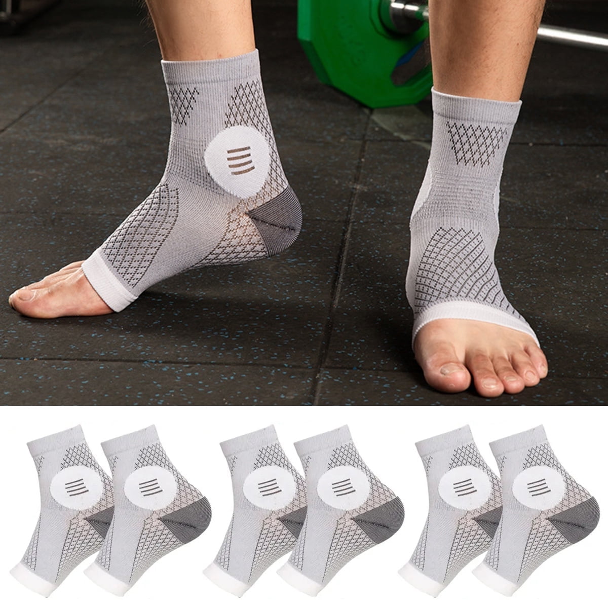 3Pairs Neuropathy Socks Peripheral Neuritis Compression Toeless Foot ...
