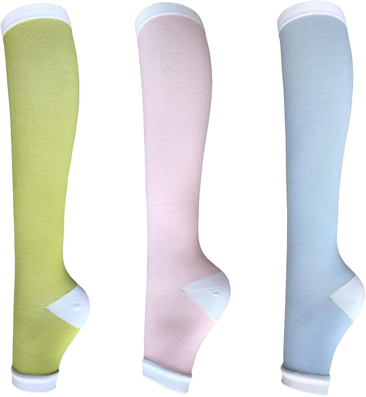 3Pairs Open Toe Toeless Compression Socks(15-20mmHg) for Men and Women ...