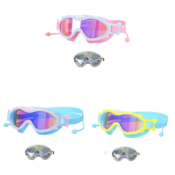 3Pairs Swim Goggles with Storage Box, Anti Fog Swimming Goggles for ...