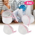 3Park Pink Fine Mesh Bra Laundry Bag, Reusable Delicate Lingerie Wash ...