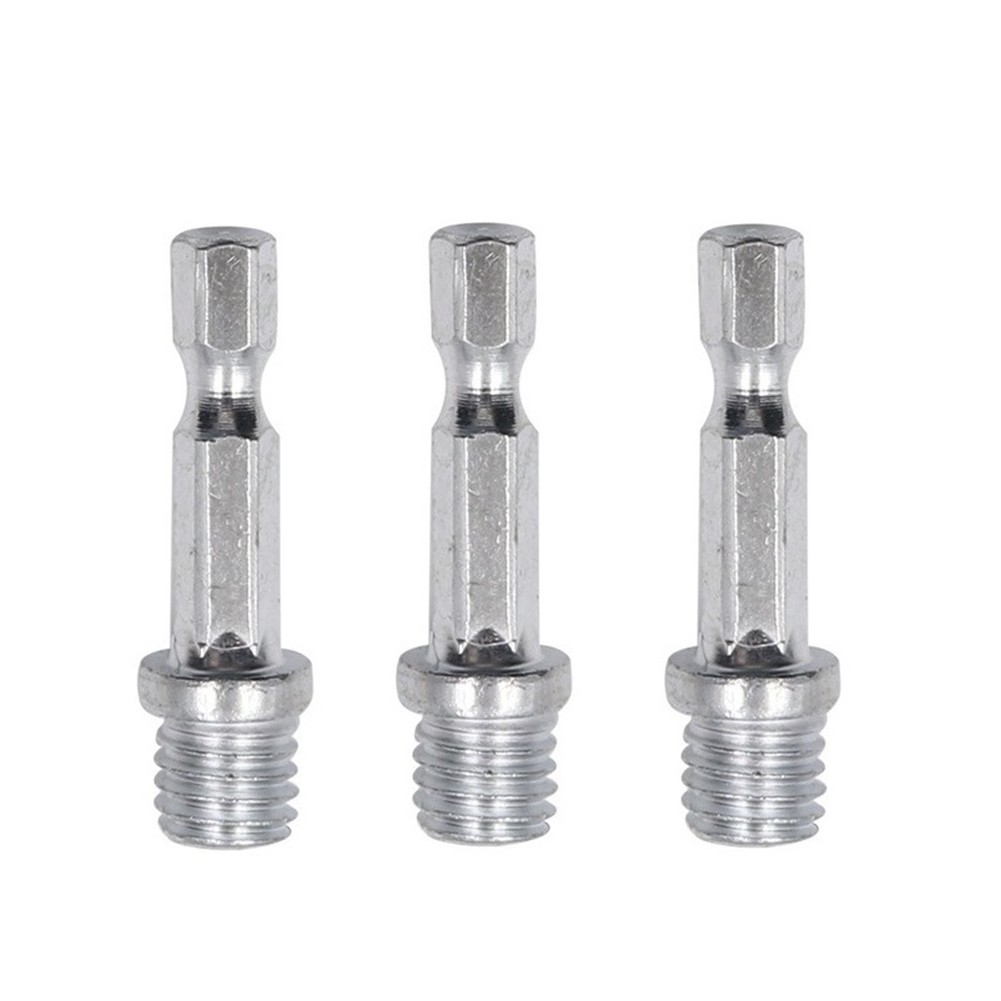 3pc 1/4 Hexagon Connecting Rod Adapter Drill Chuck M10 Polishing Disc ...