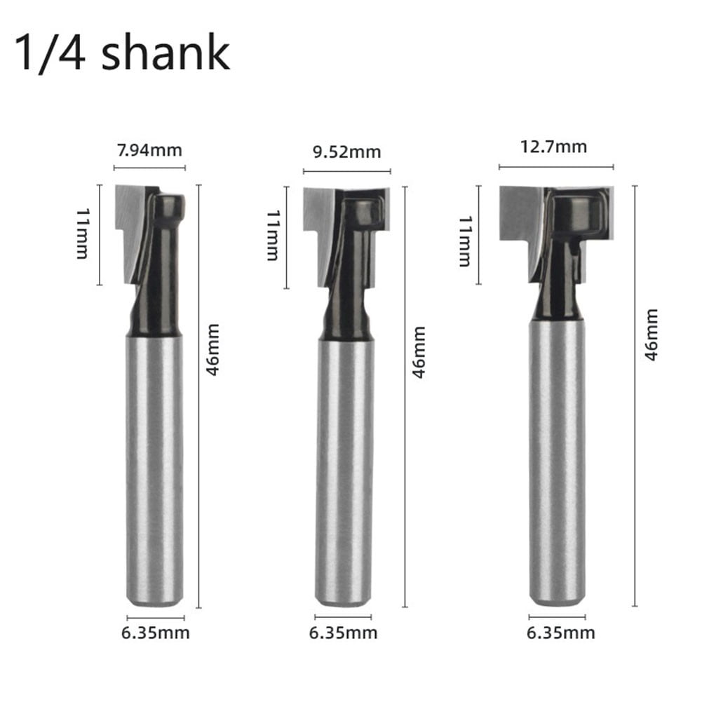 3PC 6mm1/4 Shank T-Slot Cutter Router Bit Hex Bolt Key Hole Bit Milling ...