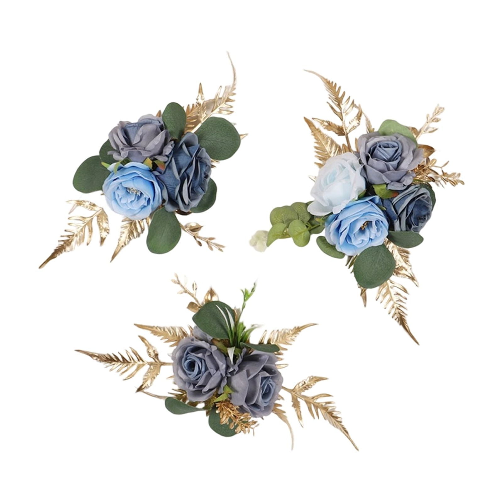 3Pc Artificial Forest-Themed Red Rose Flower Cake Decoration, Realistic ...