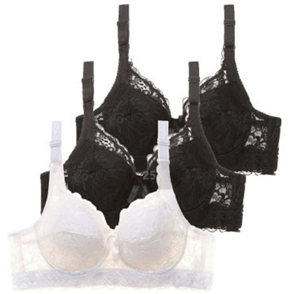 Women's Sexy Lace Bra 3Pc Casual Fashion Large Size Lace Bra Thin ...