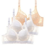 Women's Sexy Lace Bra 3Pc Casual Fashion Large Size Lace Bra Thin ...
