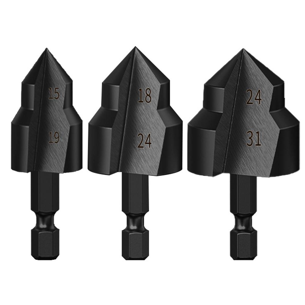 3Pc Combination Three-Edged Hexagonal Shank Ppr Lifting Drill Bit Water ...