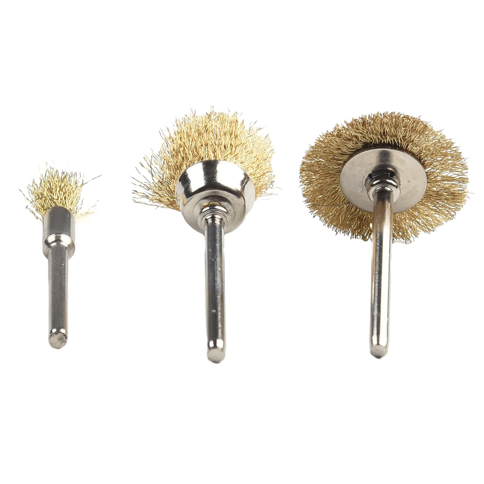 3Pc Copper Wire Wheel Cup Brushes Bits Set Rust Paint Remover for ...