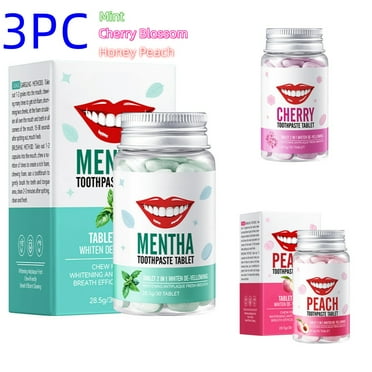 150 Spearmint Tablets Chewable Toothpaste Tablets, Fluoride Free & Eco ...