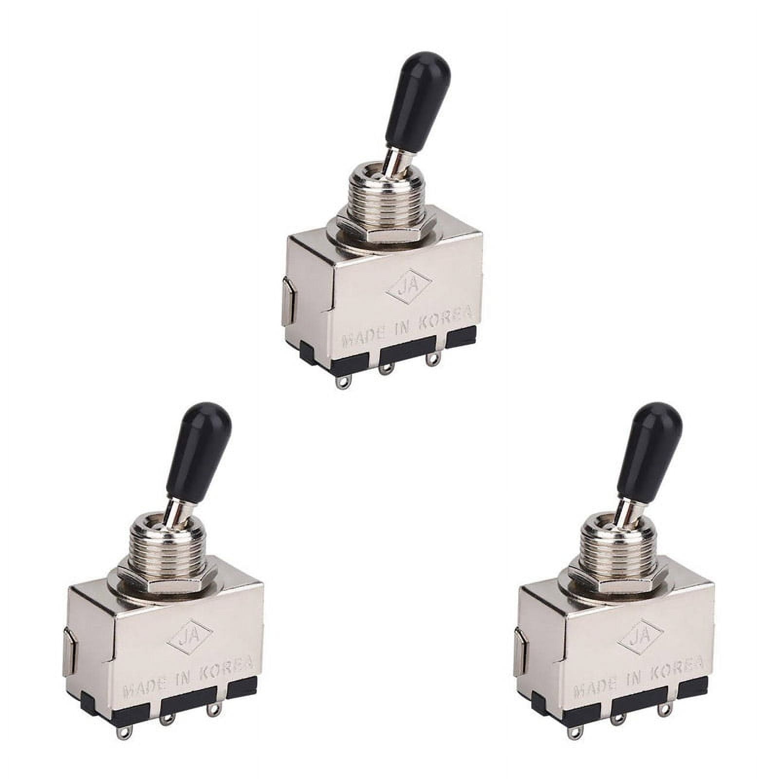3Pc Guitar 3 Way Toggle Switch, Metal Enclosed 3 Way Selector Switch ...