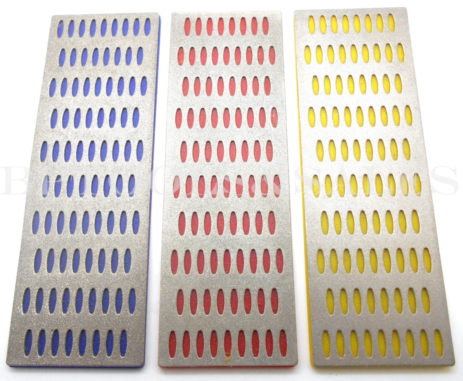 3Pc Large Diamond Sharpening Hone Set Stone Whetstone Block Kitchen ...