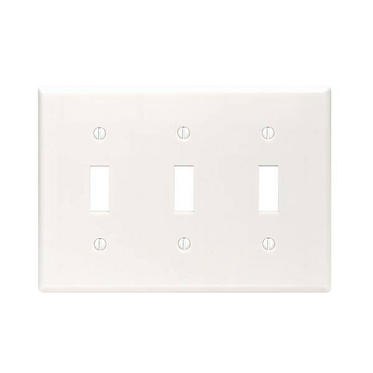 3Pc Leviton 3 Gang 3 Toggle Standard Size Toggle Switch Wallplate ...