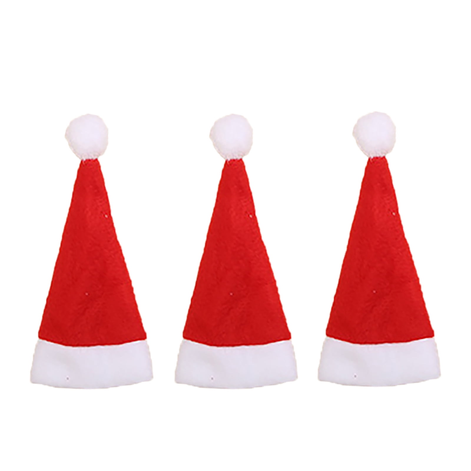 3Pc Mini Christmas Hats, Christmas Candy Cane Hats, Christmas Non-Woven ...