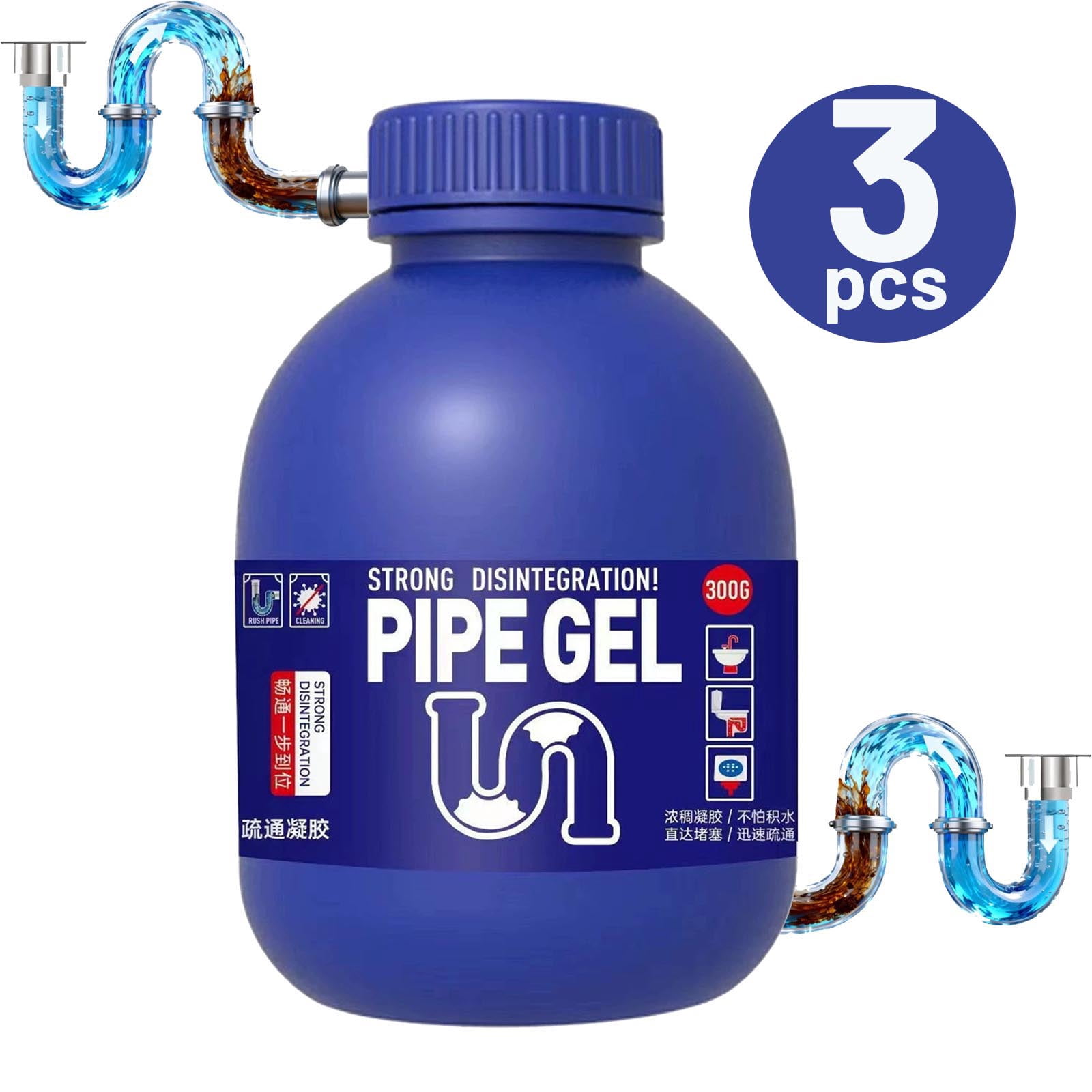 3Pc Pipe Bobo Drain Cleaner,Pickzone Pipe Bobo Drain Cleaner,Pipe Bomb ...