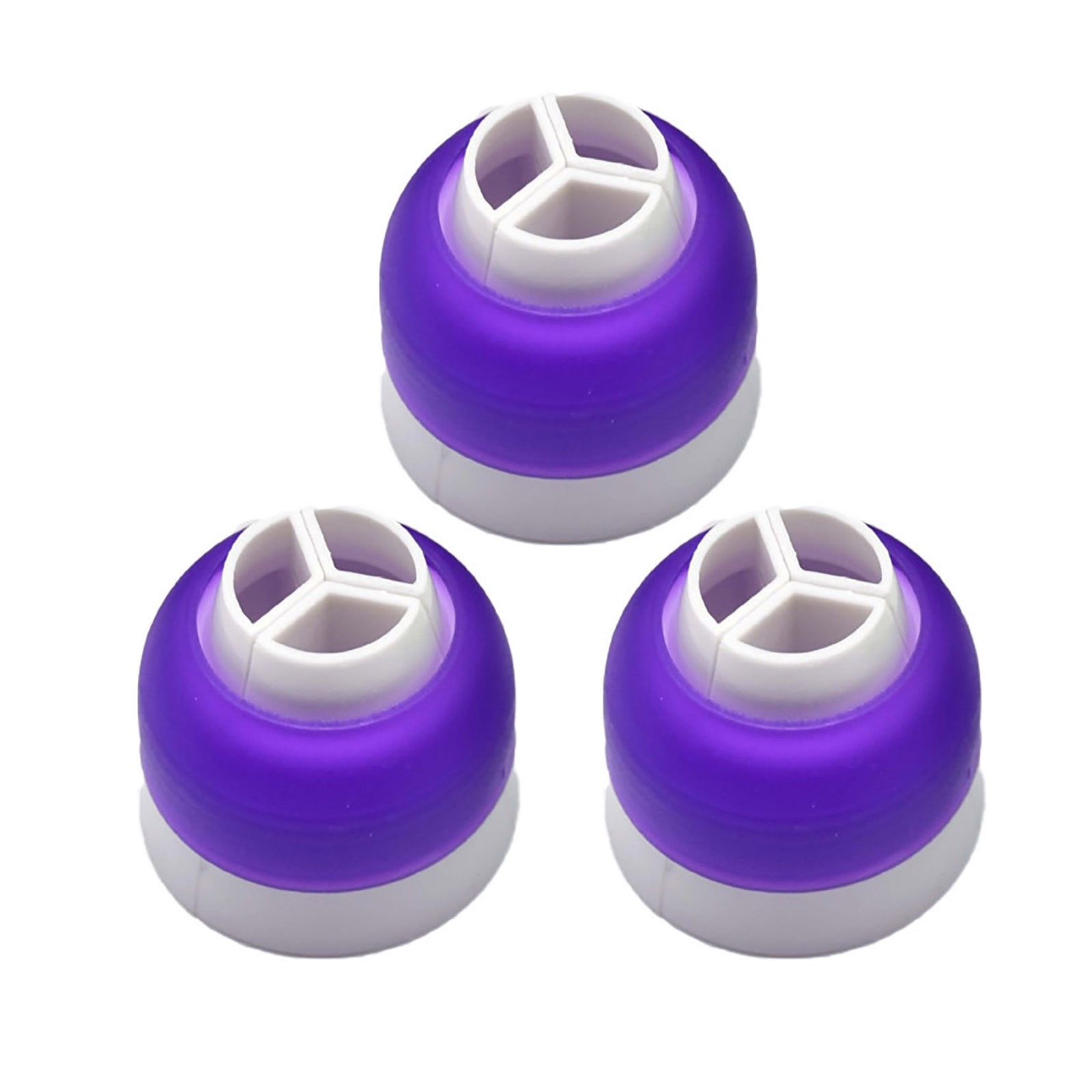 3Pc Plastic 3-Color Piping Bag Couplers Adapter Russian Piping Nozzle ...