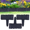 3Pc Plastic Interlocking Garden Edging Fence, No-Dig Modular Flower Bed ...
