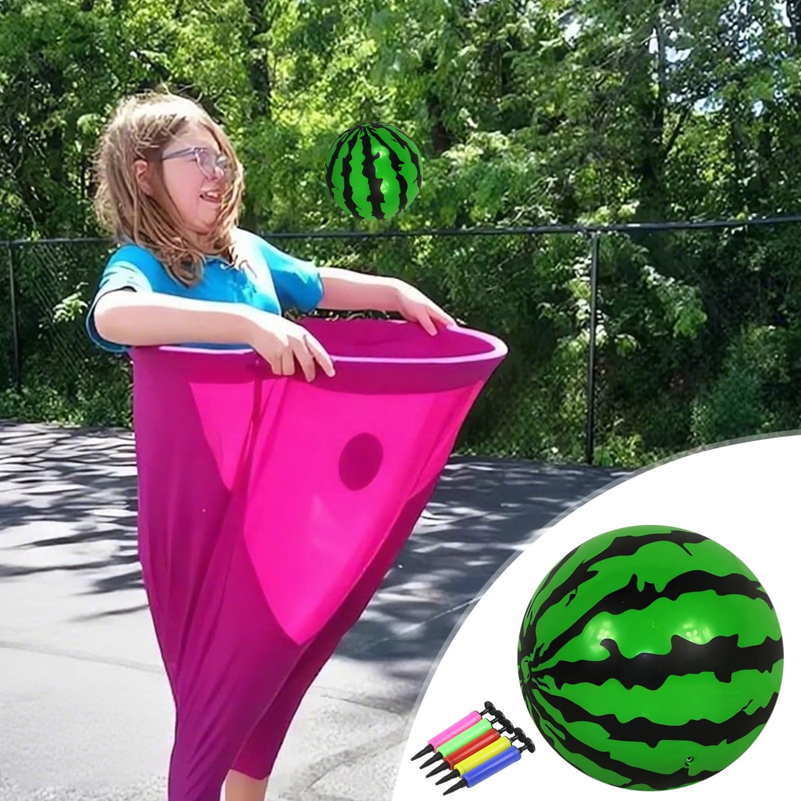 3Pc Watermelon Beach Balls, 15.8'' Inflatable Swimming Pool Toys For ...