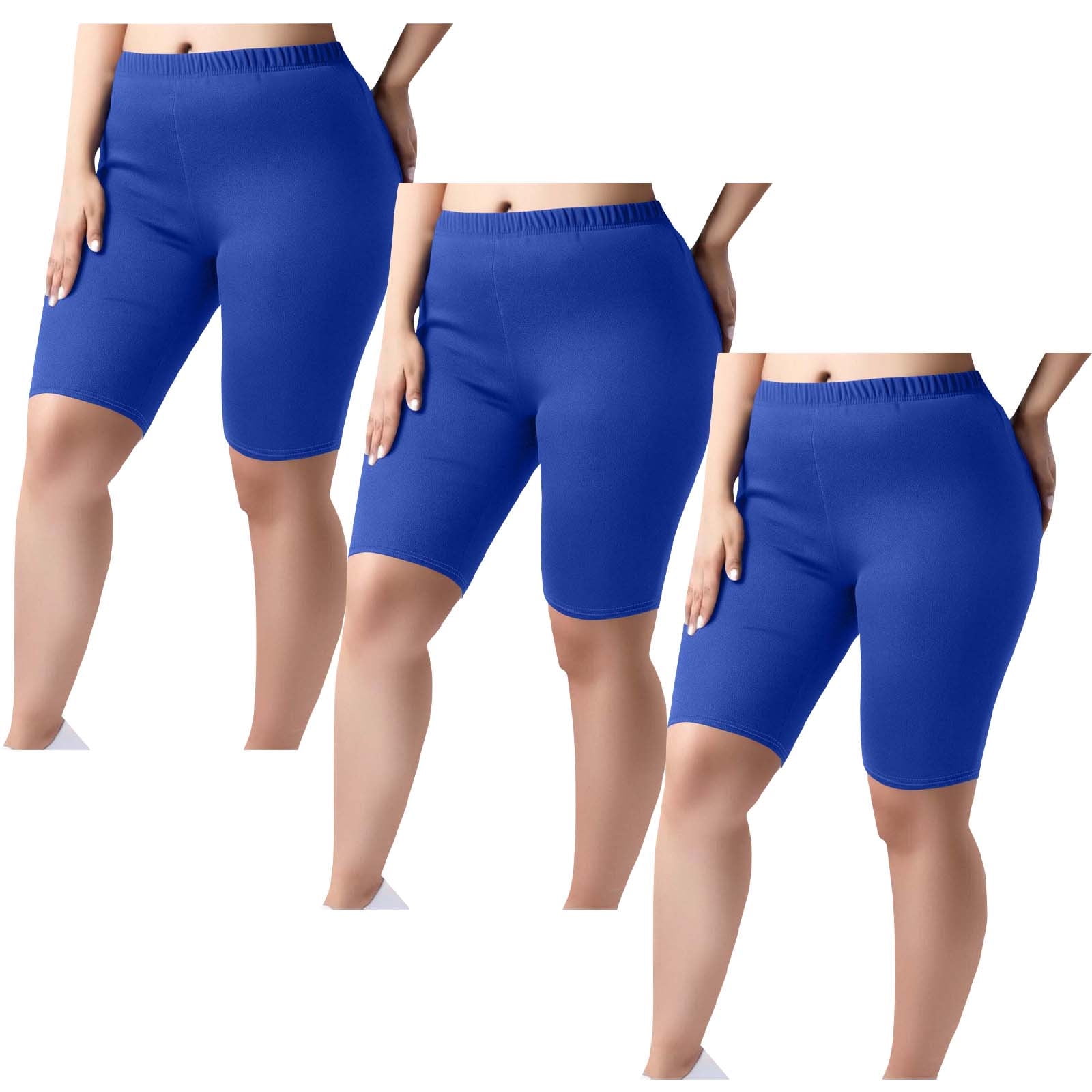 3Pc Women's Biker Shorts Walking Exercise Workout Yoga Boyshorts ...