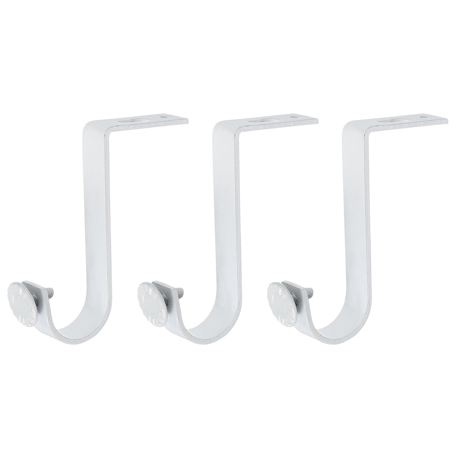 3Pcak Ceiling Mount Curtain Rod Brackets, Drapery Holder for 1 Inch Rod ...