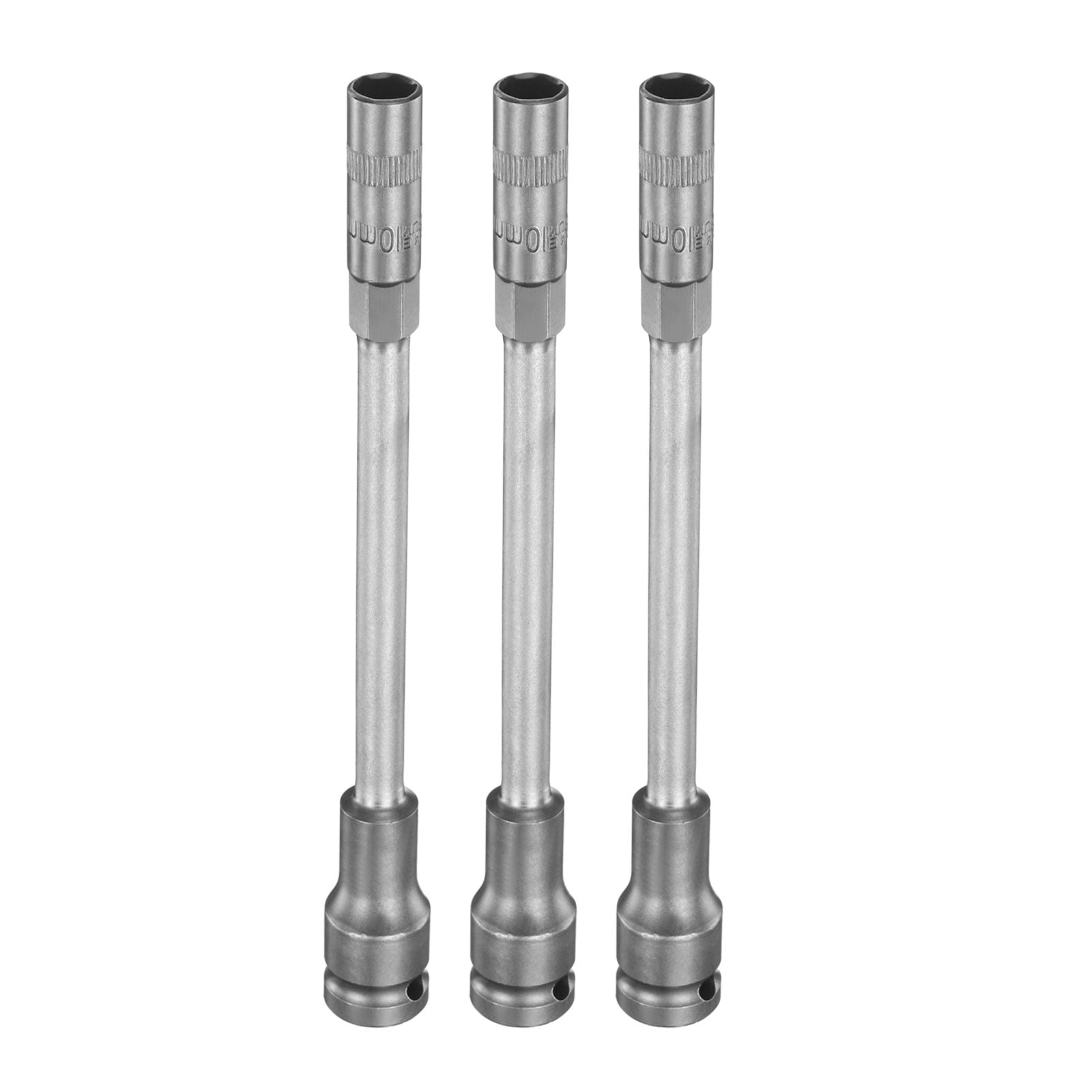 3Pcs 1/2" Drive 10mm Thin Wall 6 Point Impact Socket 8" Long CR-V Steel ...