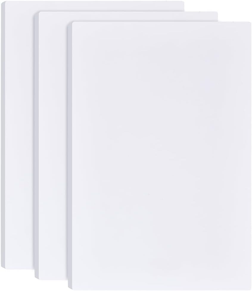 3Pcs 1/2 Inch White Foam Boards 12x8 Inch Rectangle PVC Foam Sheet ...