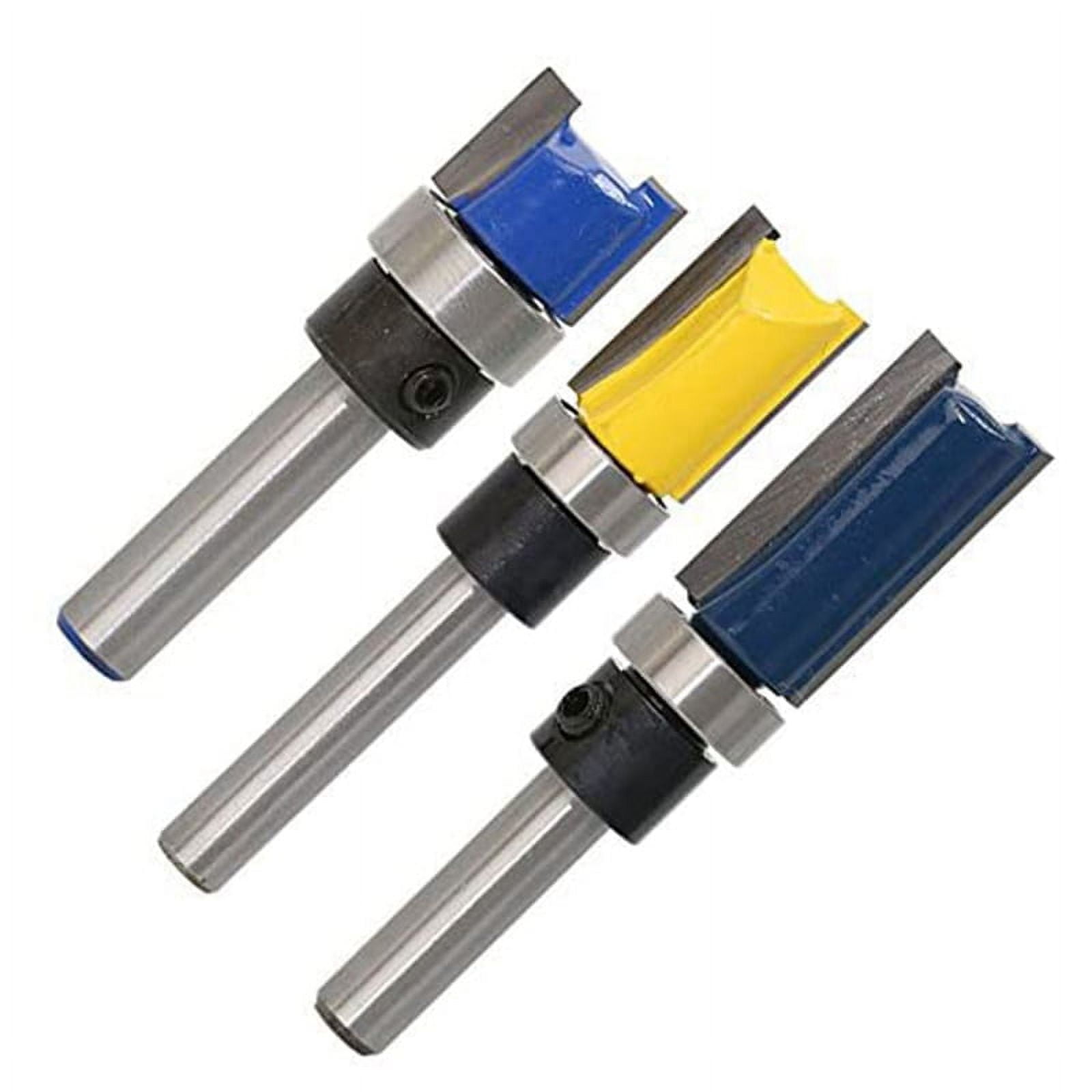 3Pcs 1/4 inch Shank Flush Trim Router Bits Pattern Template Bit Set ...