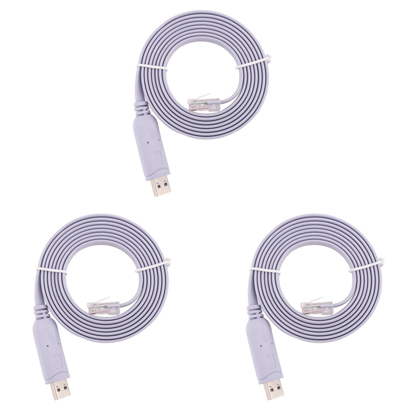 3Pcs 1.8M USB to RJ45 Cable USB to RS232 Serial Cable USB to RJ45 CAT5 ...