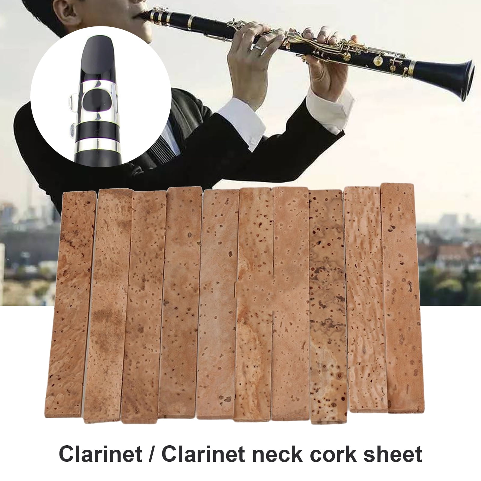 3Pcs/10Pcs Clarinet Cork High Elasticity Self-Adhesive Lightweight ...