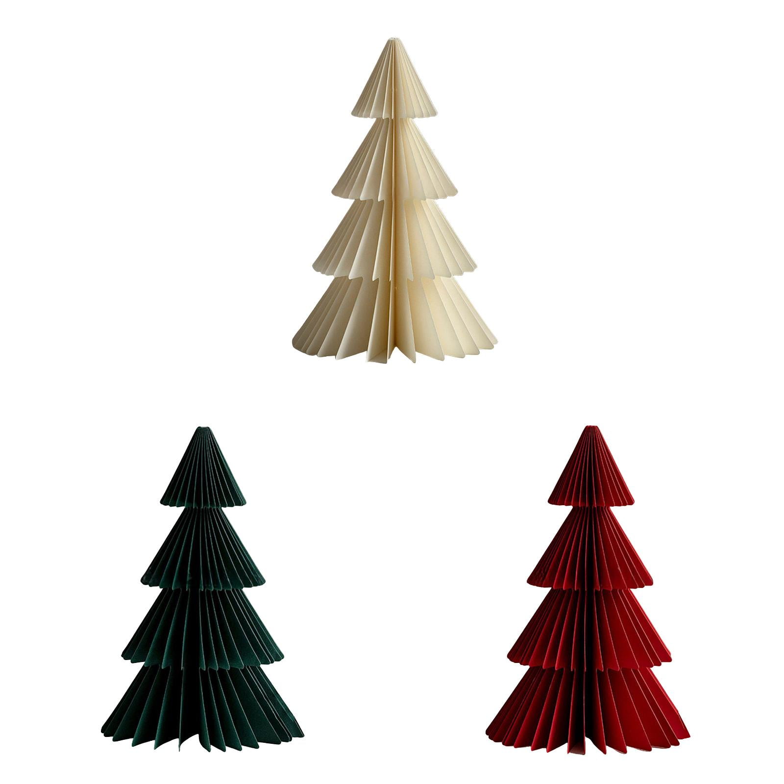 3Pcs 10in Honeycomb Paper Christmas Tree, Table Decorations Christmas ...