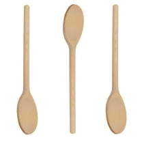 Long Wooden Spoons for Cooking - Oval Wood Mixing Spoons for Baking ...