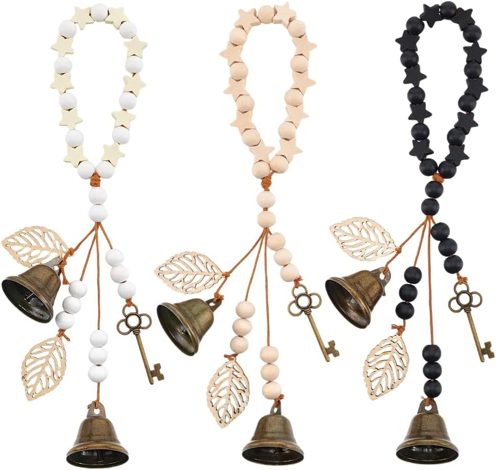 3Pcs 11.8 Inch Witch Bells for Door Knob Witchcraft Bells with Wood ...