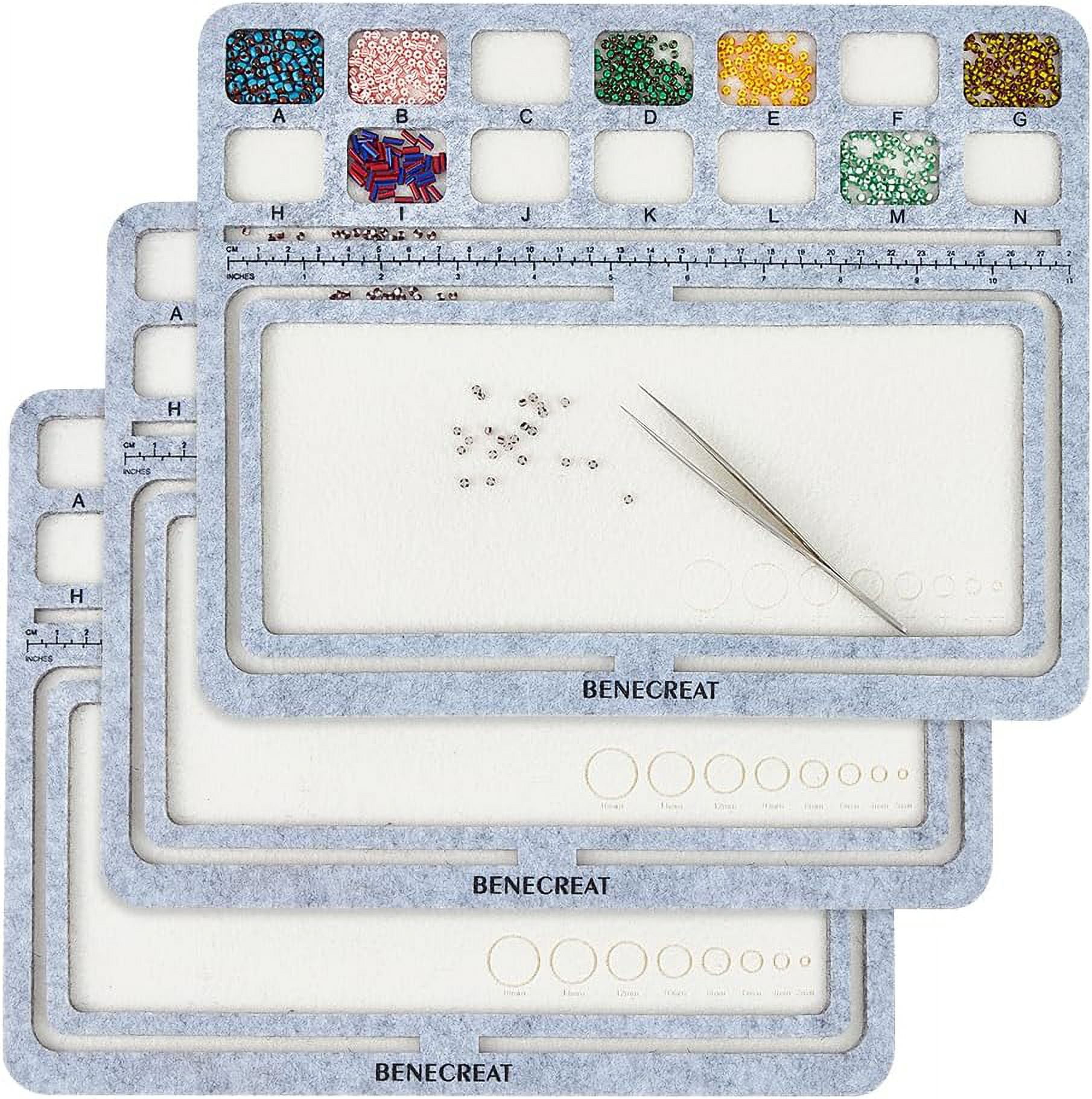 3Pcs 11.8x9.4inch Rectangle Felt Bead Design Boards Felt Beading Mat ...