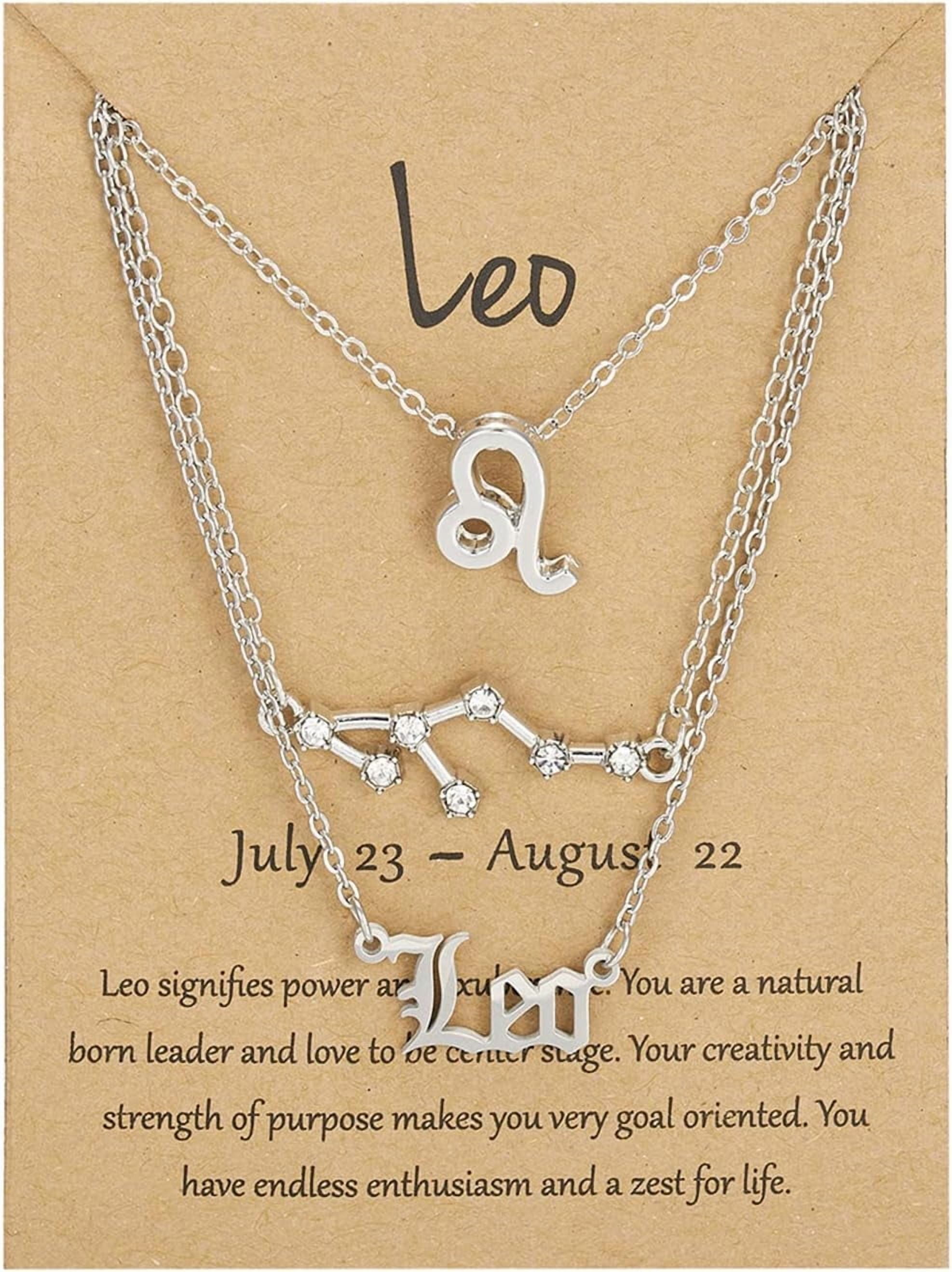 3Pcs 12 Constellation Zodiac Sign 3 Layered Choker Necklaces Letter ...