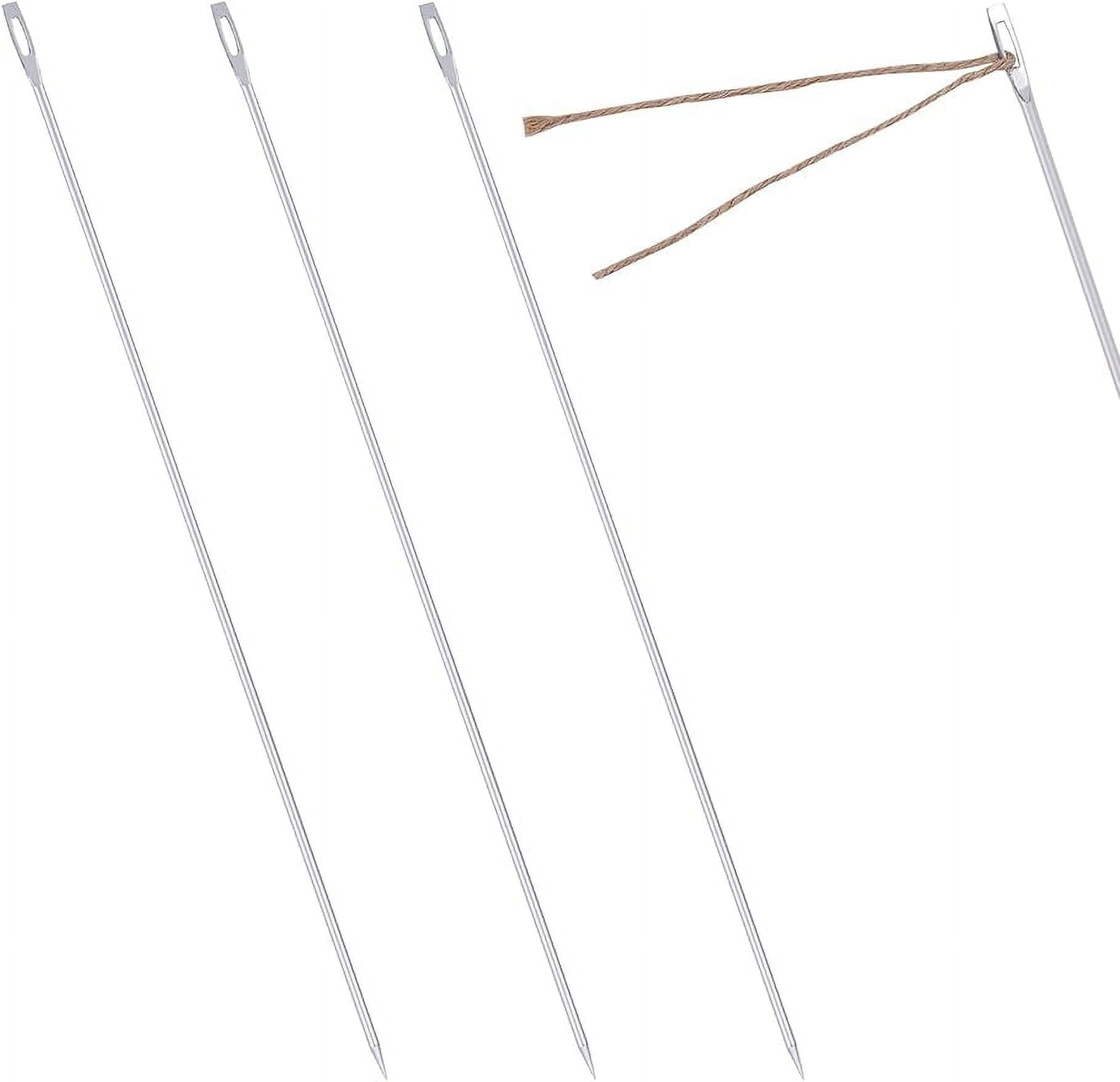 3 Pieces 12 Inch Upholstery Needle Stainless Steel Long Straight Large ...