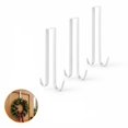 3Pcs 15inch, White Front Door Wreath Hanger, Double Side Wreath Hanger ...