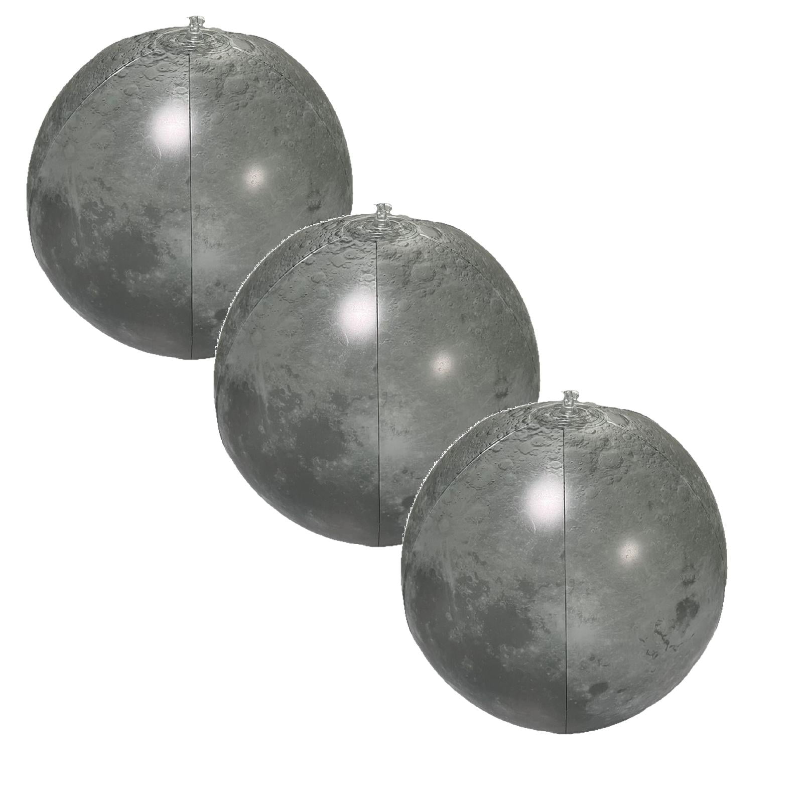 3Pcs 16*16in Inflatable Moons with Built in LED Lights Inflatable Balls ...