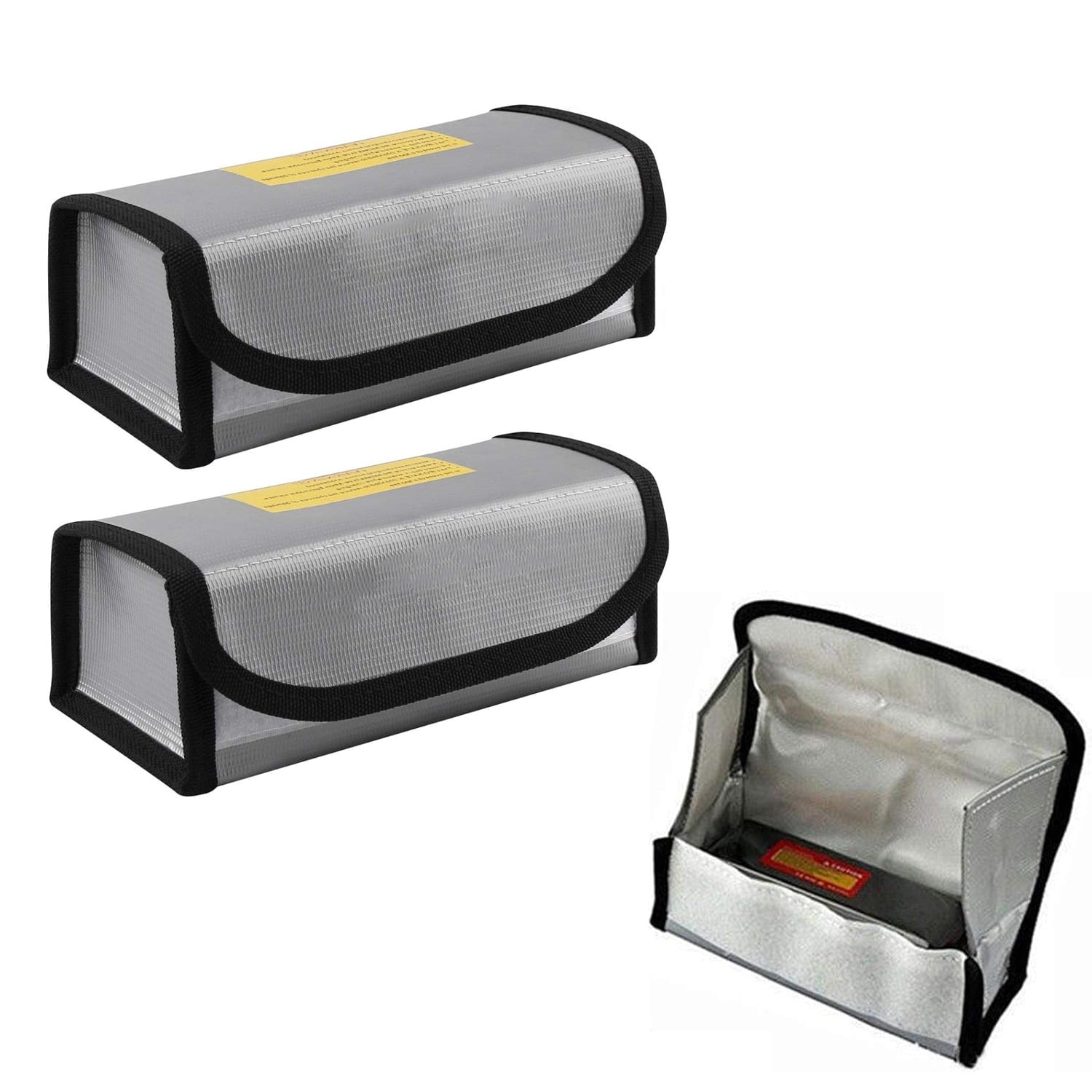 3Pcs 190 * 80 * 70mm Lipo Battery Fireproof Explosion Proof Bag Storage ...