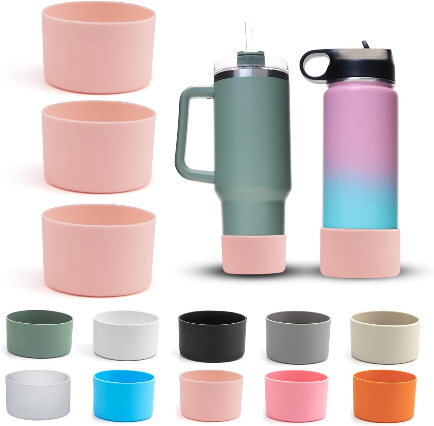 3Pcs 2.8in Silicone Boot for Stanley Cup Accessories, Protector ...