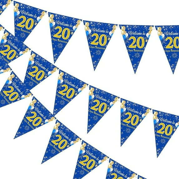 3Pcs 20 Year Class Reunion Triangle Pennant Banner Class Reunion ...