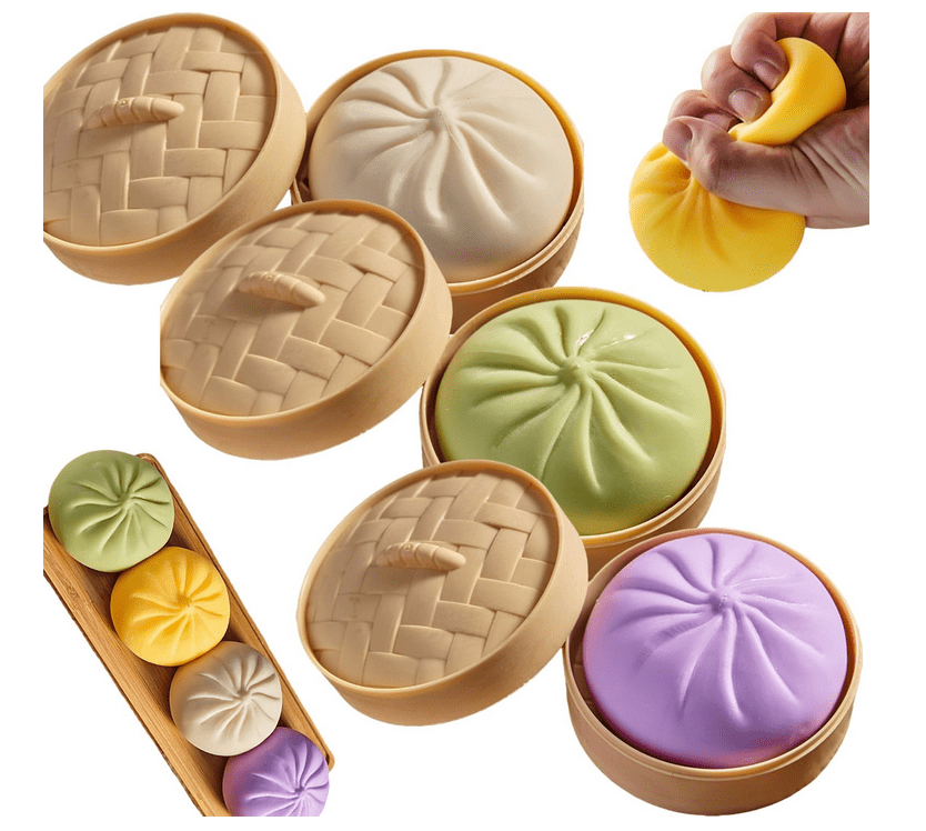 3Pcs 2026 Dumpling Squishy Large with Steamer Box,Super Soft Giant ...
