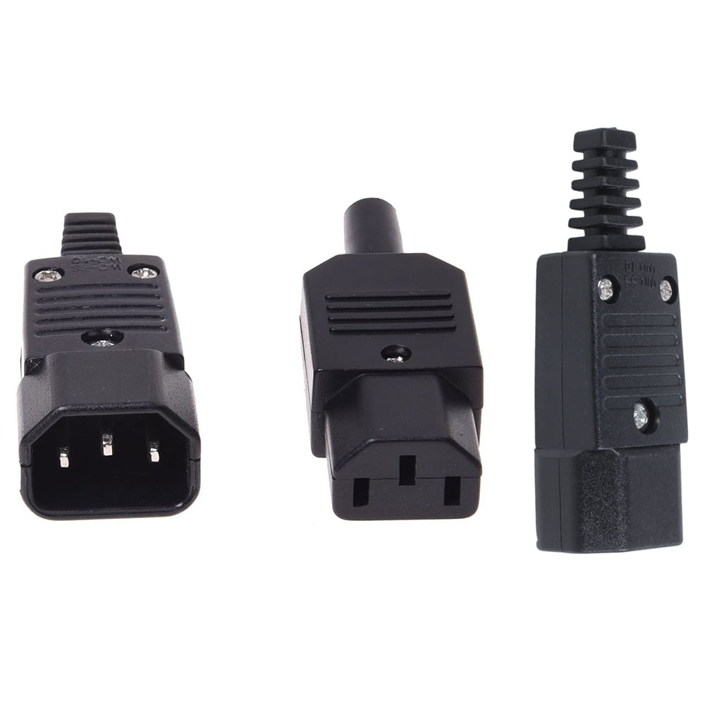 3Pcs 250V 10A Power Connector - 2Pcs IEC 320 C14 Plug To C13 Socket ...