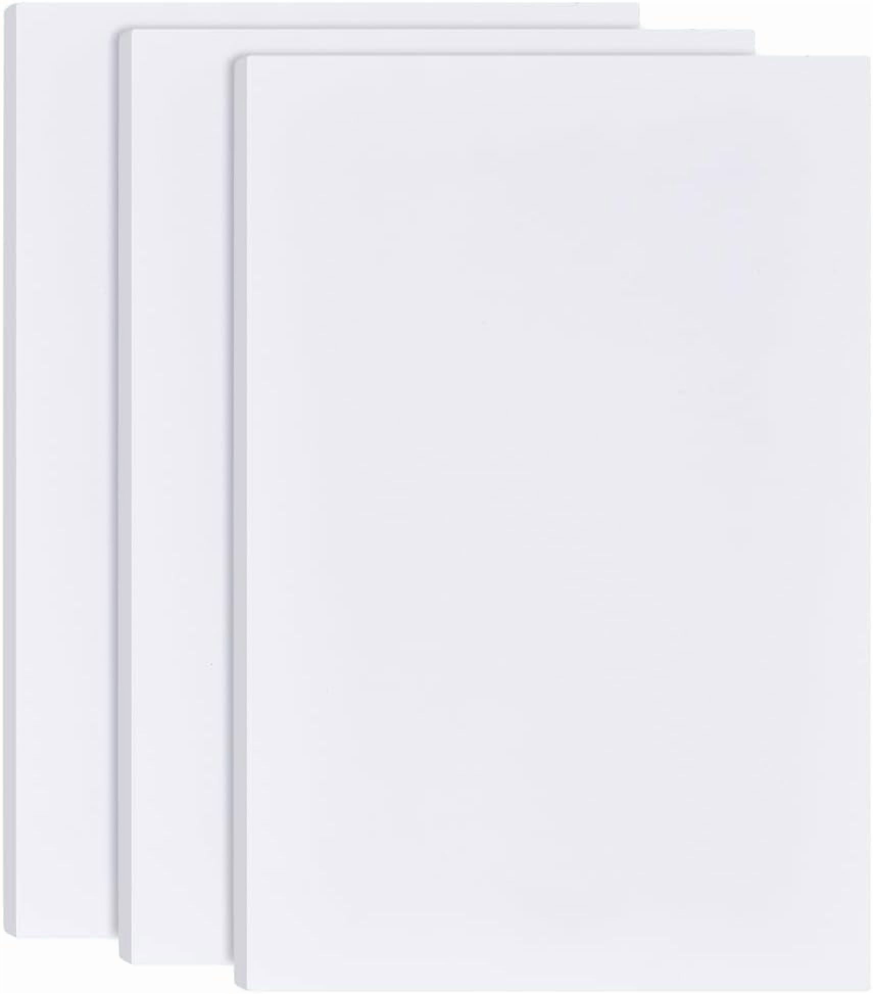 3Pcs 3/8 Inch White Foam Boards 12x8 Inch Rectangle PVC Foam Sheet ...
