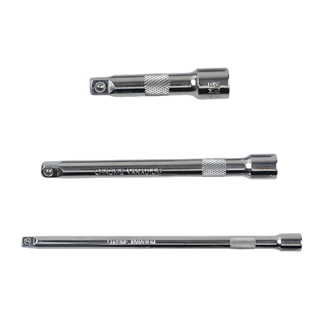 3Pcs 3/8" or 1/2" Drive Steel Socket Extension Bar Kit for Ratcheting ...